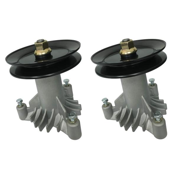 商品名: Raisman スピンドルマンドレルアセンブリ 2個セット 130794 532130794 プーリー2個付き 129861 153535 173436 タップ穴取り付けボルトに対応 Raisman Pack of 2 Compl...