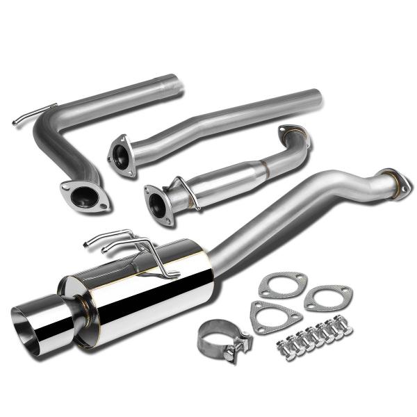 商品名:  Auto Dynasty 4 inches Rolled Muffler Tip Catback Exhaust System Compatible with 2012-2015 Honda Civic Si Sedan 4-D...