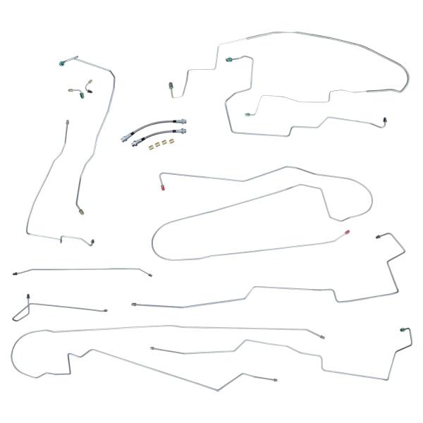 商品名:  Inline Tube Replacement for 1999-04 Chrysler 300M LHS w/Traction Control Complete Brake Line Kit 14pc, OE Steelブラン...