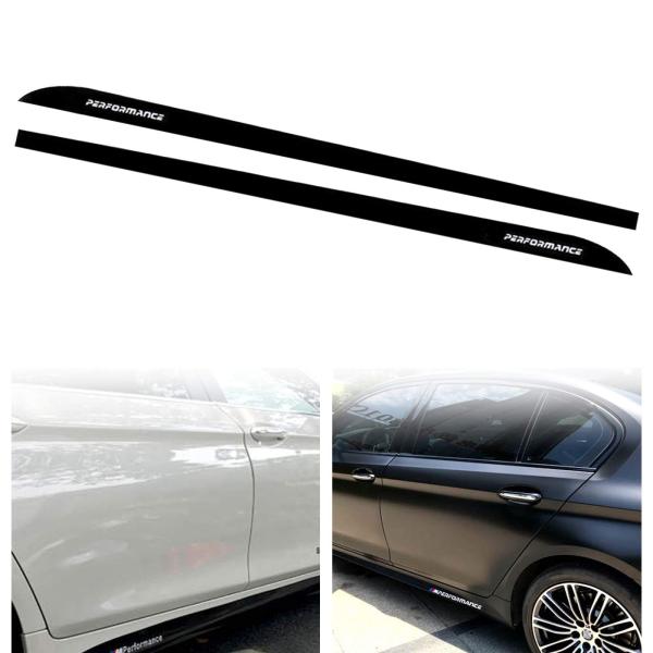 商品名:  Xotic Tech 2pcs Car Side Skirt Door Sill Stripe M-Colored Performance Sticker Decal Compatible with BMW 3 Series 2...