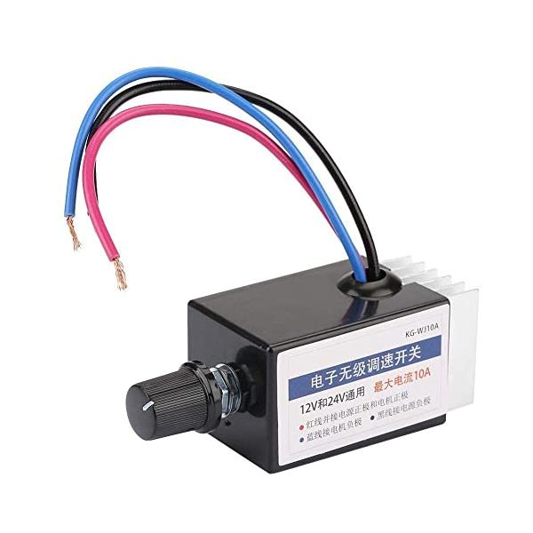 商品名: DC 12V/24V ユニバーサル モーター スピード コントローラ スイッチ 車 トラック ファン ヒーターコントロール用 DC 12V/24V Universal Motor Speed Controller Switch f...