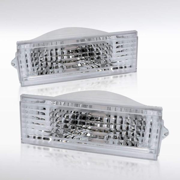 商品名:  Autozensation Compatible with Jeep Cherokee 1984-1996, Chrome Housing Clear Lens Bumper Lights, L+R Pair Assemblyブ...