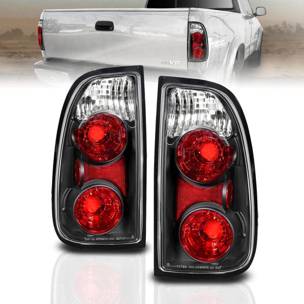 商品名: AmeriLite 2000-2006 トヨタ タンドラ スタンダード | Access Cab ユーロ ブラック 交換用ブレーキ テールライト アセンブリ ペア - 助手席側と運転席側 AmeriLite for 2000-20...