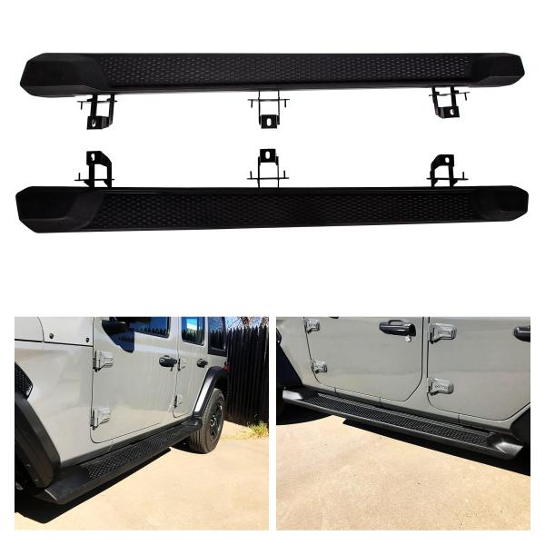 商品名: ECOTRIC 500ポンド ランニングボード ナーフバー 2018-2022 Jeep Wrangler JL 4 Dr テクスチャ ブラック ドアサイドステップ ステップバー 交換用 82215164用 ECOTRIC 500...