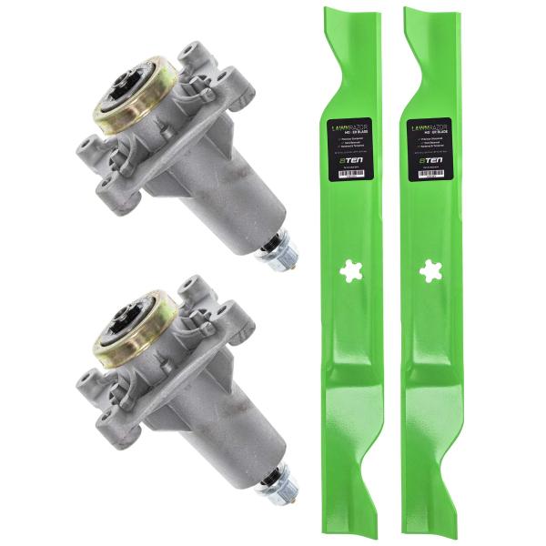 商品名:  8TEN Spindle Medium Lift Blade Kit for Ariens AYP Husqvarna Poulan 46 inch Deck YTH 2146 21K46 2246 23K46 21546299...