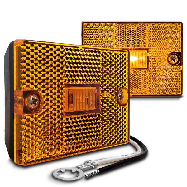 商品名:  TRUE MODS 2pc 2x3 3x2 Inch Amber LED Stud-Mount Side Marker Light [DOT Certified] [IP67 Waterproof] [ Integrated R...