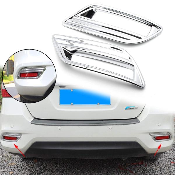 商品名:  Xotic Tech Rear Bumper Fog Reflector Cover Trim ABS Silver Chrome Compatible with Nissan Sentra 2016-2019ブランド: x x...
