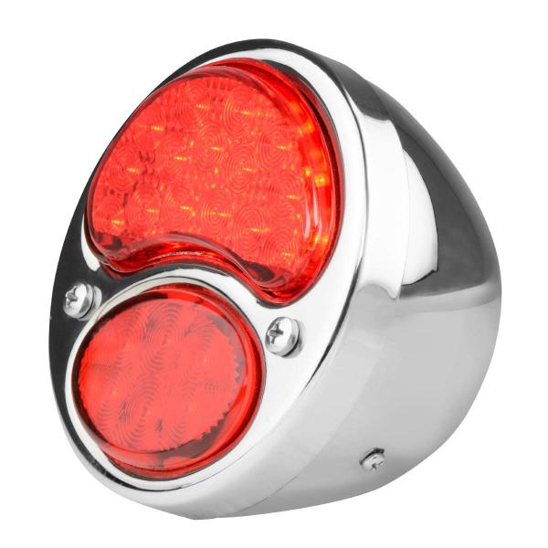 商品名: KNS Accessories 12V LEDテールライト フォードA型 ホットロッド バイク デュオランプ ステンレスハウジング ハイパワーレッドLEDレンズ 右側用 KA0073 各販売 KNS Accessories KA0...