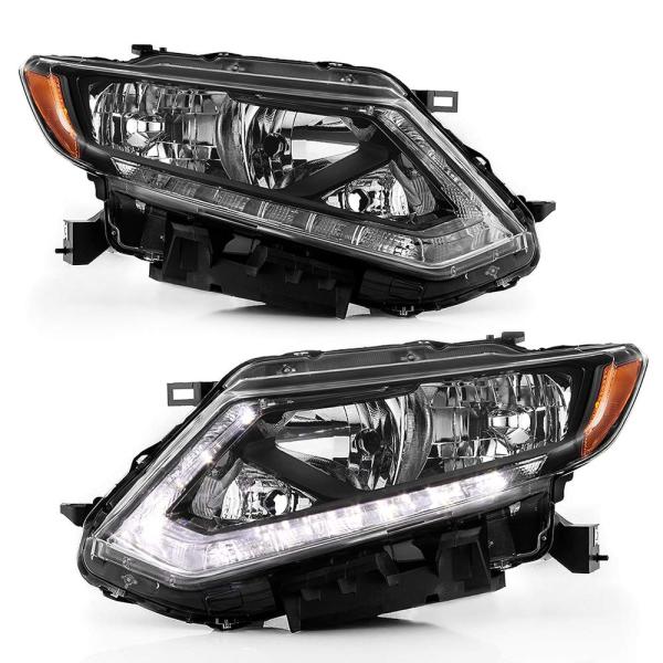 商品名: ACANII - For [Halogen Model] 2014 2015 2016 Nissan Rogue Factory Style w/LED DRL Projetor Headlights Headlamps Asse...
