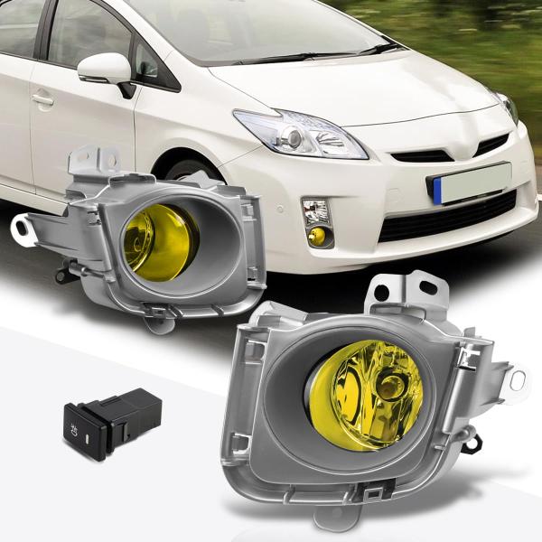 商品名:  PM PERFORMOTOR Front Bumper Fog Lights+Bezel+Switch+Wiring Compatible with Prius 10-12,Amber Lensブランド: PM PERFORMO...