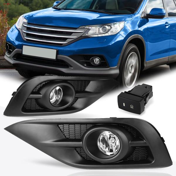 商品名:  Front Bumper Fog Lights+Black Bezel+Switch Compatible with Honda CR-V 12-14,Clear Lensブランド: PM PERFORMOTOR高さ: 17.7...