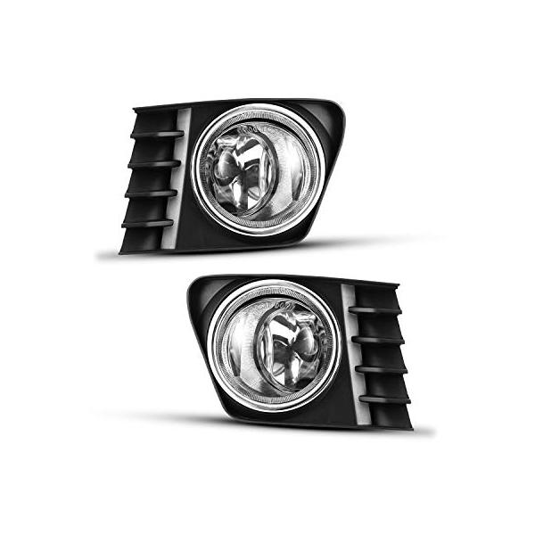 商品名: AUTOWIKI フロントバンパー フォグ ドライビングライト アセンブリ OEM 交換シリーズ 2012-2014 トヨタ プリウス V 用 クリアレンズ 2個 スイッチと配線キット付き Front Bumper Fog Dri...