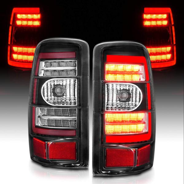 商品名: AmeriLite 2000-2006 シボレー タホ サバーバン/GMC ユーコン デナリ XL ブラック LED 交換用テールライト アセンブリ ブレーキランプセット - 助手席側と運転席側 AmeriLite for 200...
