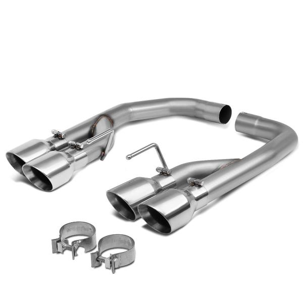 商品名:  Auto Dynasty 4 Inches Quad Rolled Muffler Tip Axle Back Catback Exhaust System Compatible with 2018-2020 Ford Must...