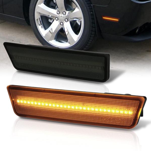 商品名:  AJP Distributors Amber LED Smoked Lens Front Bumper Fender Parking Side Markers Light Lamps Assembly Compatible/Re...