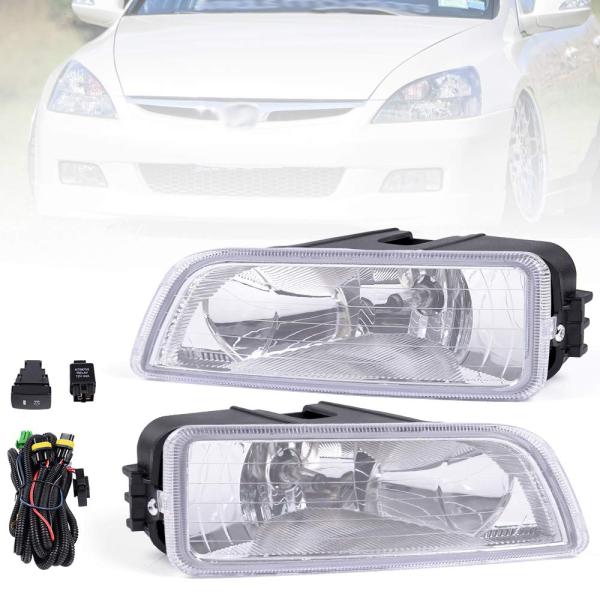 商品名:  CNNELL Clear Lens Compatible For Honda Accord 2003-2007 / For Acura TL 2004-2008 Bumper Driving Fog Lights One Pai...