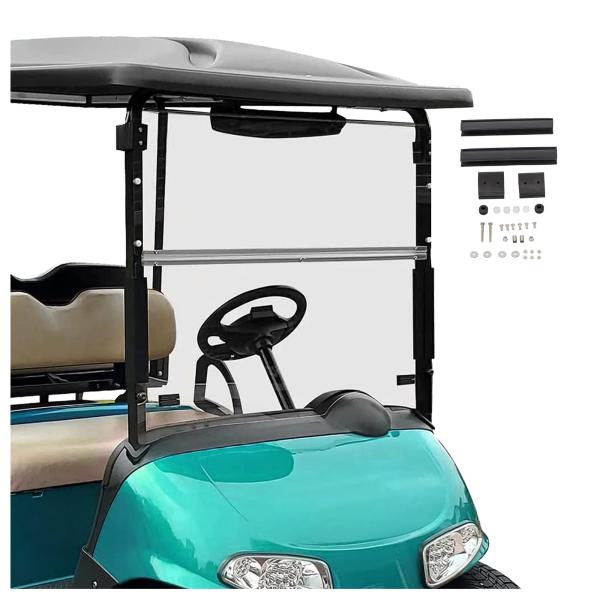 商品名: ECOTRIC クリアフロントガラス 2008年以降のEZGO RXVモデル対応 耐衝撃フロントガラス用 EZGO RXVゴルフカート(2008年以降)折りたたみスタイル ECOTRIC Clear Windshield Comp...