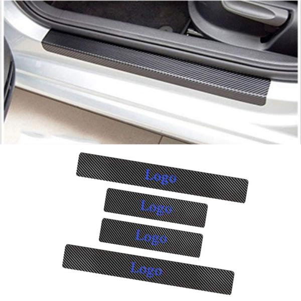 商品名:  XITER Carbon Fiber Leather Car Door Sill Scuff Plate Guard Sills Door Entry Guard Protector Trim Accessories 4PCS ...