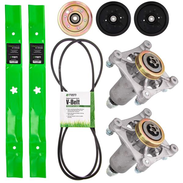 商品名: 8TEN デッキリビルドキット Husqvarna 46 YTH21K46 YTH20K46 2246LS ヤードトラクターブレードスピンドルベルトアイドラー用 8TEN Deck Rebuild Kit for Husqvarn...