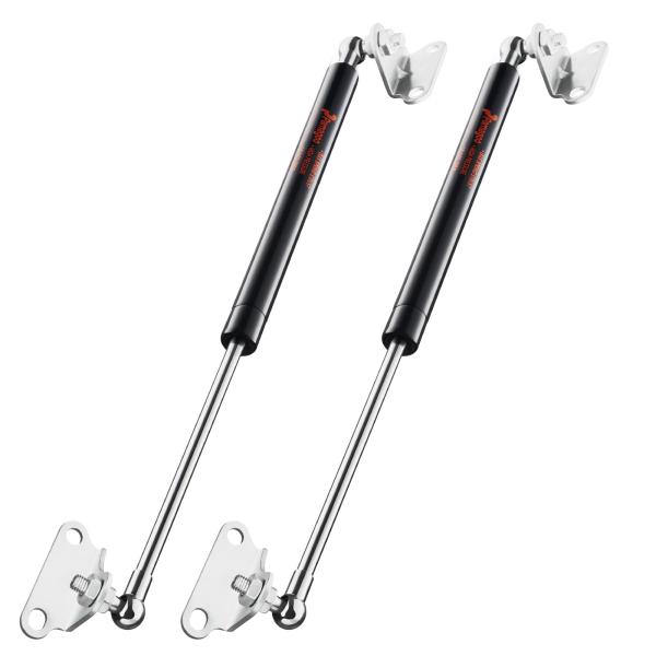 商品名:  17 inch 67 lbs Gas Strut Shocks, 300 N Per Prop with L-Type Mounts for Window, Floor Door, Toolbox Lid, Cabinet Co...