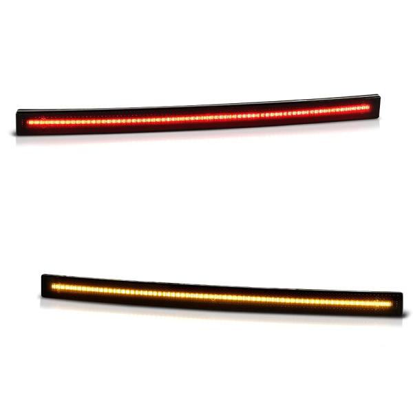 商品名: VIPMOTOZ スイッチバック+シーケンシャルウィンカーライト 2014-2019 Chevy Corvette C7用 運転席&amp;助手席側スモークレンズ フルアンバー/レッドLEDストリップ リアバンパーリフレクターライ...