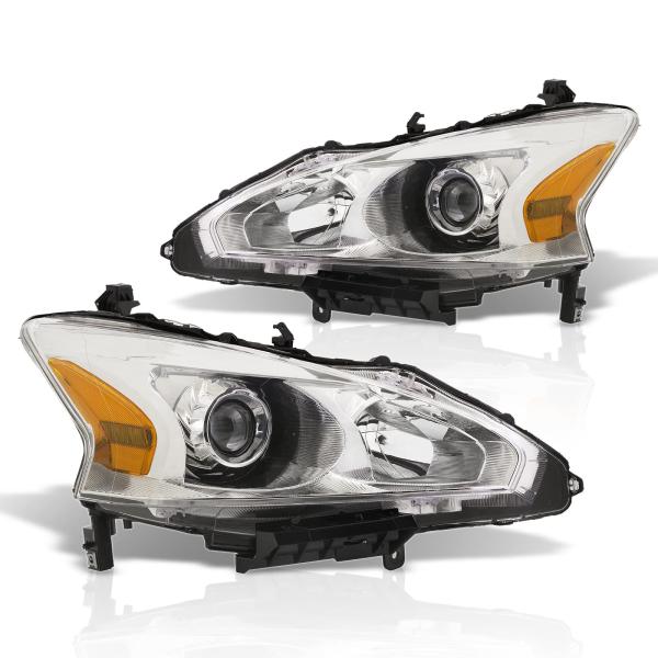 商品名:  AJP Distributors Chrome Housing Clear Lens Amber Corner Turn Signal Driving Headlights Bumper Lamp Assembly Pair L...
