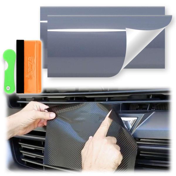 商品名: 2ピース 5インチx10インチ スペースグレー スーパーグロス ビニールラップ シボレーボウタイエンブレムオーバーレイステッカー デカール フロントリアフィルムシート 無料ツールキット Space Gray 2pcs 5"x10"...