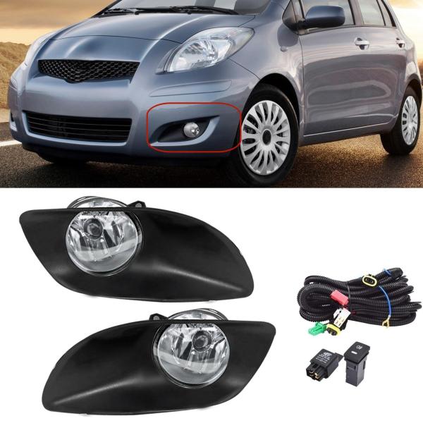 商品名:  munirater 1Pair of Fog Lights RH &amp; LH Replacement for 2007-2011 Yaris 4Door Clear Fog Lamps +Switch Kitブランド: m...