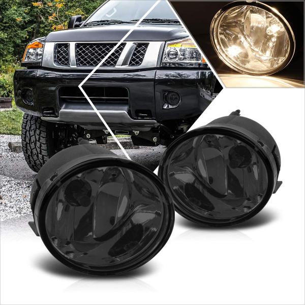 商品名:  Front Bumper Fog Lights+Bezel+Switch Compatible with 05-05 Nissan Titan/Armada,Smoked Lensブランド: PM PERFORMOTOR高さ: ...