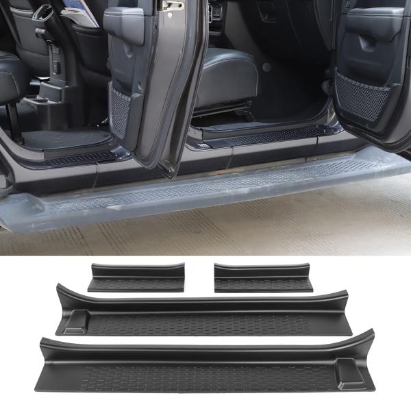 商品名:  Soft Rubber Door Sill Protectors Guards Plate Entry Guard Kit for Jeep Wrangler JL JLU Rubicon Sahara Sport Gladia...