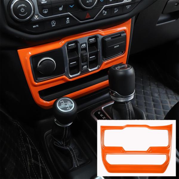 商品名:  JeCar Orange Center Console Window Control Panel Trim Cover for 2018-2024 2025 Up Jeep Wrangler JL JLU Gladiator J...