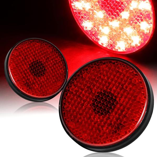 商品名:  Q1-TECH, Red Lens Full LED Bumper Reflector Lights Compatible with 2008-2010 Toyota Highlander / 2008-2013 Toyota ...