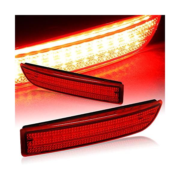 商品名:  Q1-TECH, Red Lens Full LED Bumper Reflector Lights Compatible with 2008 - 2014 Scion xD , 2006 - 2012 Toyota RAV4 ...