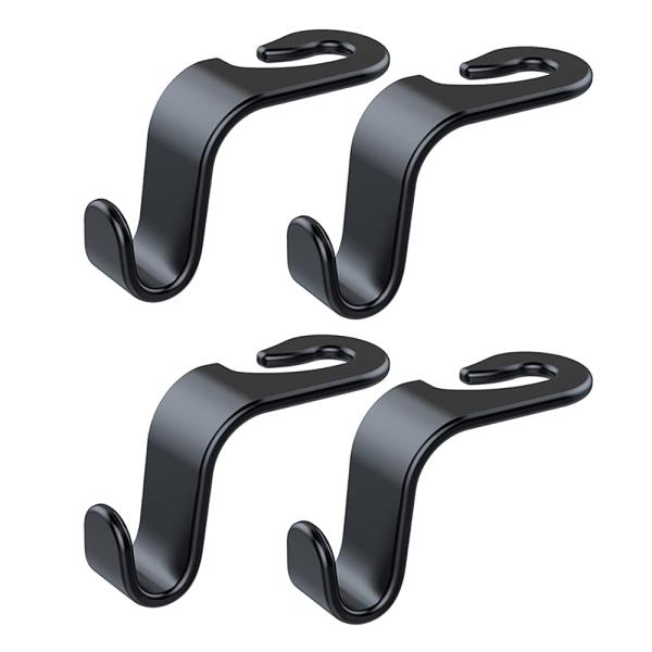 商品名: Wislter 4 Pack Car Seat Headrest Hook Car Purse Hook for All Vehicle Car Handbag Clothes Coats Grocery Bags, Black ...