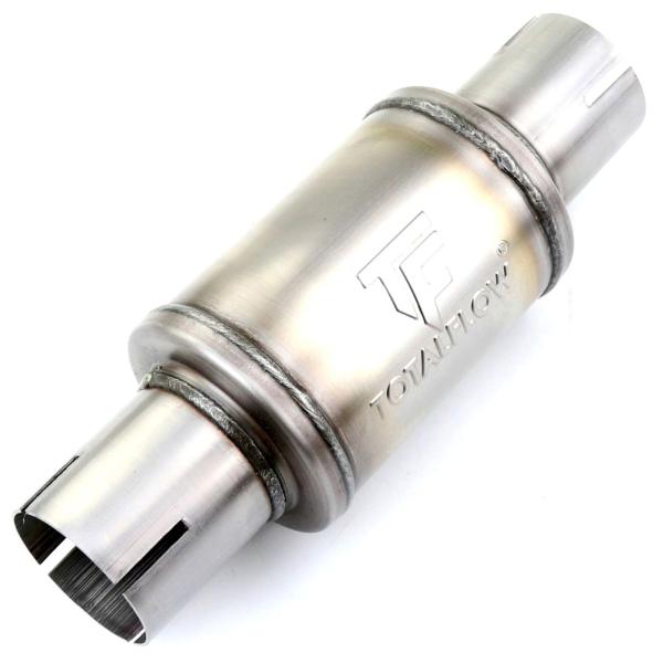 商品名:  TOTALFLOW 20014S Slotted Ends Straight Through Universal Exhaust Muffler | 409 Stainless Steel | 2 Inch Inner Diam...