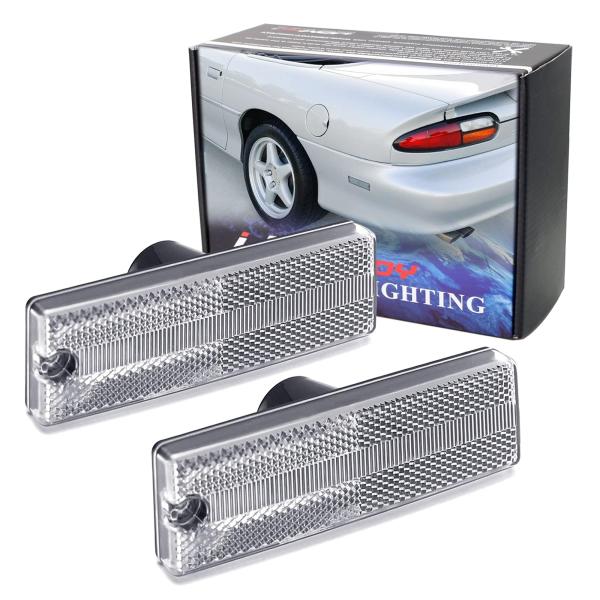 商品名: iJDMTOY クリアレンズバンパーサイドマーカーランプハウジングアセンブリ 1993-2002 シボレー カマロ リアサイドマーカー 1998-2002 ポンティアック ファイヤーバード/トランザム フロントサイドマーカー iJ...