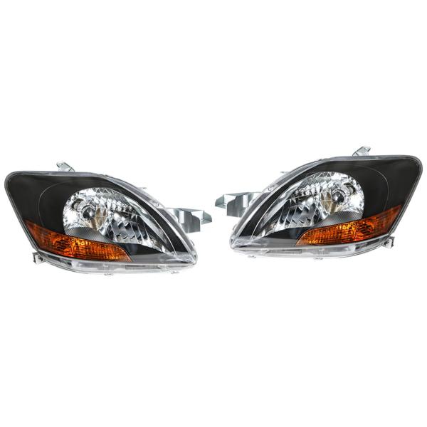 商品名:  labwork Replacement for Toyota Yaris 2007-2011 Sedan Black Housing Projector Headlight Assembly Pair Left+Right Si...