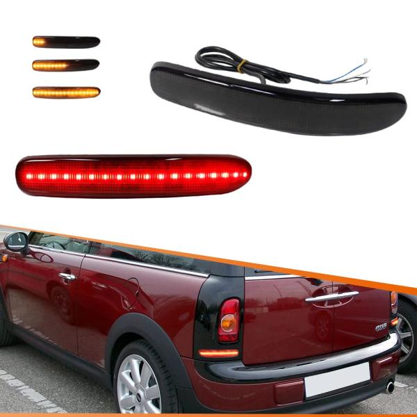 商品名:  ADIIL 3D Optic Smoked Lens Red&amp;Amber LED Rear Bumper Reflector Tail Brake Lights w/Sequential Turn Signal Lamp...