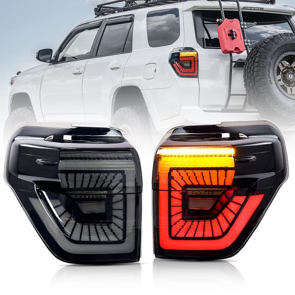 商品名: LED テールライト トヨタ 4Runner 2014-2021 リアライト アセンブリ シーケンシャル ウインカー スタートアップ アニメーションライト 4ランナー用 プラグアンドプレイ 助手席側 スモーク(スタイル1) LED...