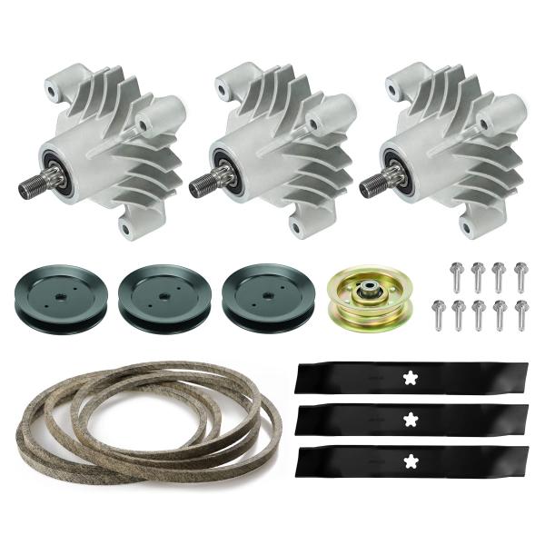 商品名:  Magorfas 46 inch Deck Rebuild Kit for Craftsman YTH1746 YTH2046 GTH250 GT200, 143651 Spindle Assembly, 532157033 B...