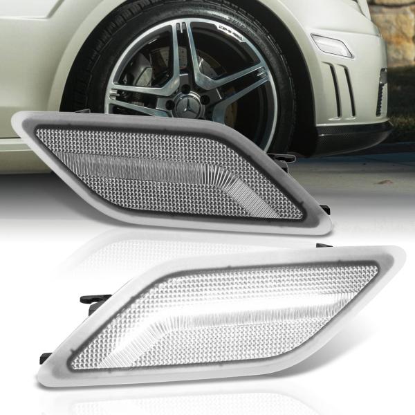 商品名:  AJP Distributors Clear Lens White LED Front Bumper Side Marker Lights Lamps Reflectors Pair Compatible/Replacement...