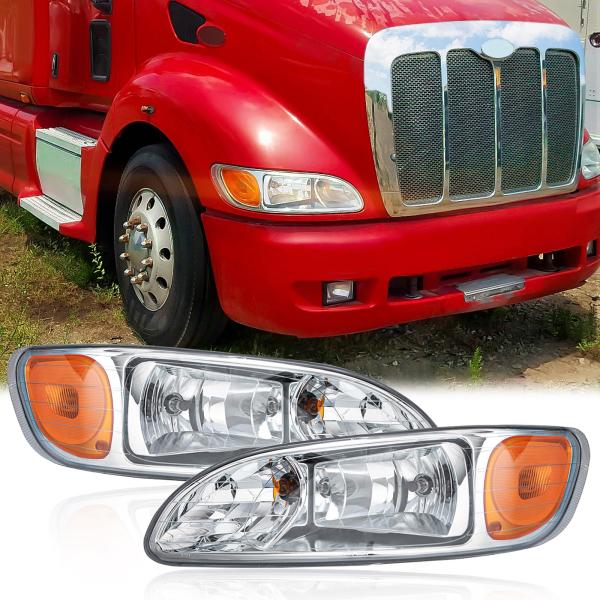 商品名: SEPEY ヘッドライト Peterbilt 386トラック用 交換用ヘッドライトヘッドランプ 電球付き 2005-2015 Peterbilt 330 335 325 384 337 340 348 382 386 387 トラ...