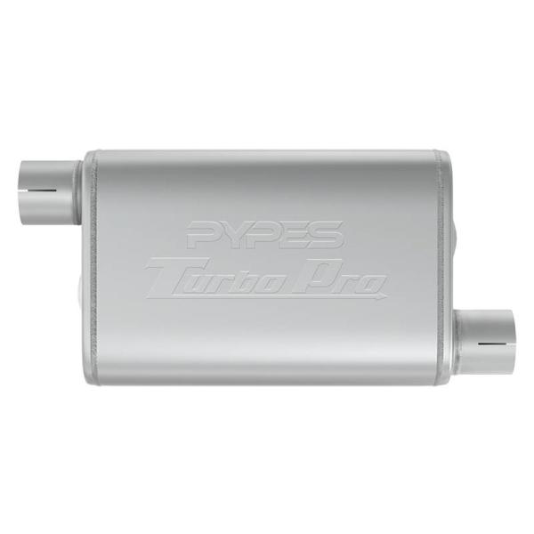 商品名: Pypes Performance Exhaust MVT10: Turbo Pro マフラー 2.5インチ オフセットインレット/オフセットコンセント マルチ Pypes Performance Exhaust MVT10: T...