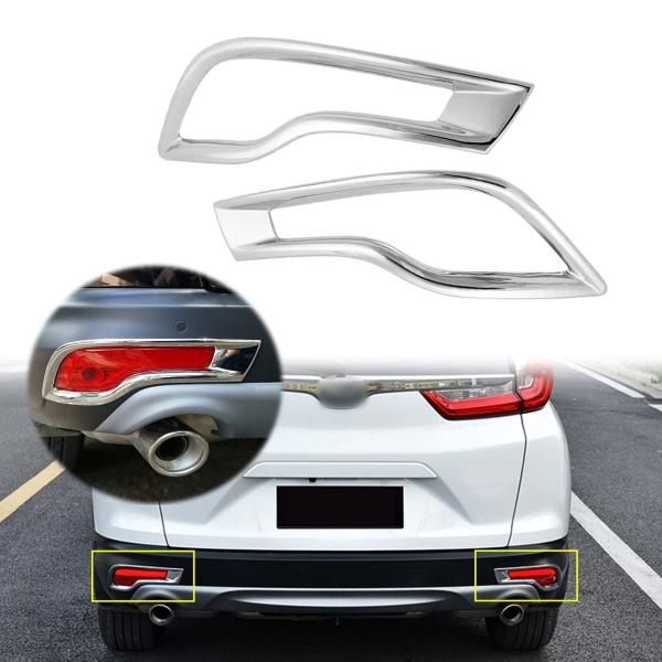 商品名:  Xotic Tech Exterior Rear Bumper Reflector Fog Bezel Cover Trim, Chrome, Compatible with Honda CR-V CRV 2017-2019ブラ...