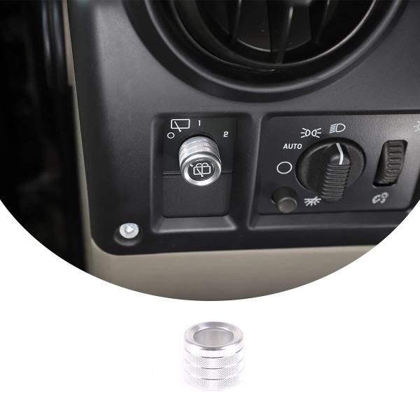 商品名:  Center Console Rear Windshield Wiper Switch Button Knob Trim Cover Fit for Hummer H2 2003-2007, Aluminum Alloy Dec...