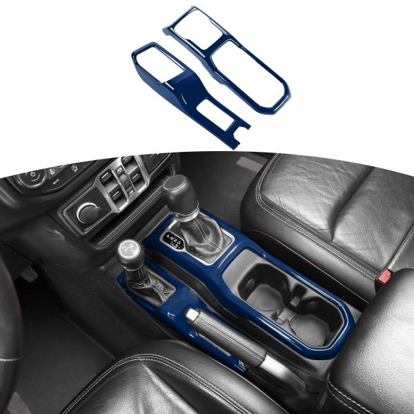 商品名: RT-TCZ ジープ JL ギアシフトカバーブルー、4WD シフトノブトリムパネル ジープラングラーJL JLU グラディエーターJT 2018-2024用 ブルー インテリアアクセサリー 2個 RT-TCZ for Jeep J...