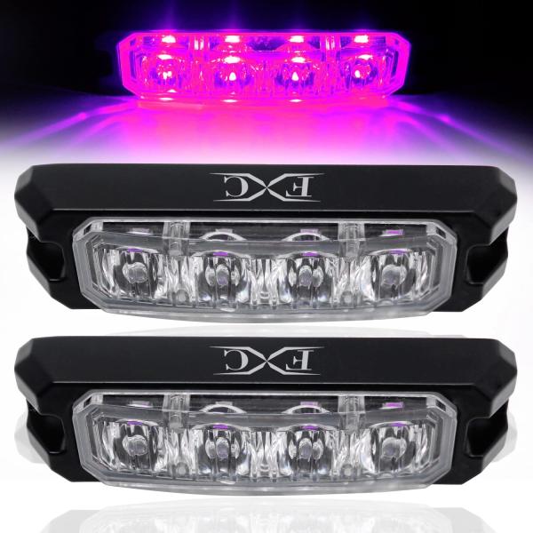 商品名:  FXC 4-LED Strobe Light Purple Waterproof Emergency Beacon Flash Lights,Purishion Caution Bar 16 Patterns Flashing ...