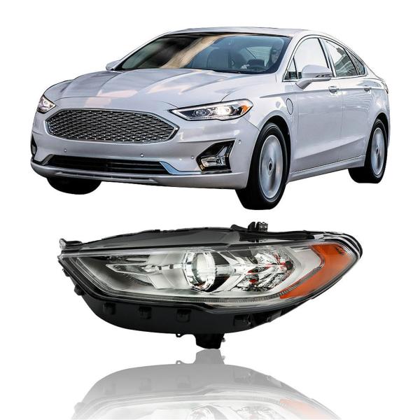 商品名: labwork ヘッドライトセット 交換用 2017 2018 2019 フォード フュージョン ハロゲン LED DRLプロジェクターヘッドライトアセンブリ 左側 (運転席側) labwork Headlight Set Rep...
