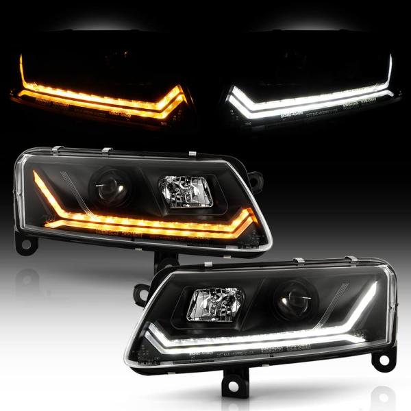 商品名:  ACANII - For [HID/Xenon Model] 2009-2011 Audi A6 Switchback LED Sequential Tube Projetor Headlights Headlamps Left...
