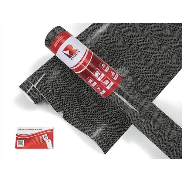 商品名:  Rwraps Snakeskin Vinyl Car Wrap Film in Black - 5ft x 2ft - Vehicle Sheet Roll with Adhesive Back and Air Release ...